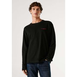 Pepe Jeans Herren T-Shirt "basic t-shirt SOMER LS TEE", schwarz, Gr. M, 100% Baumwolle, Shirts