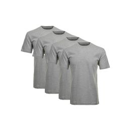 Ragman Herren Unterhemd "T-Shirt 4er Pack", Gr. XL, grau, Obermaterial: 100% Baumwolle CO., Unterhemden