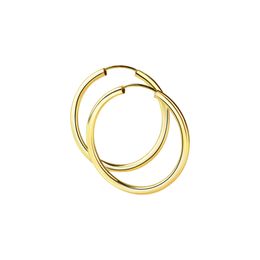 Firetti Damen Paar Creolen "Schmuck Geschenk Silber 925 Ohrschmuck Ohrringe 3,0 mm breit", 40, Silber 925 (Sterlingsilber)gelbgoldfarben, Silber 925