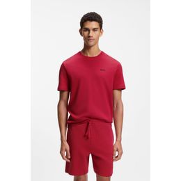 BOSS Herren Pyjamaoberteil "Waffle T-Shirt", Gr. S, rot, Obermaterial: 60% Baumwolle, 40% Polyester, Shirts