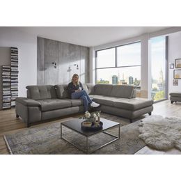 Ecksofa DIE PLANBAR, B:310cm H:85cm T:260cm, grau, 100% Polyester, Wohnzimmer, Sofas, "MP-IN18012 L-Form mit Kaltschaum-Polsterung",