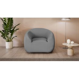 Drehsessel, B:119cm H:82cm T:98cm, grau, LeGer Home by Lena Gercke, 100% Polyester, Wohnzimmer, Sessel, "YANI Relaxsessel, Loungesessel, Ma&szlig;e B/T/H: