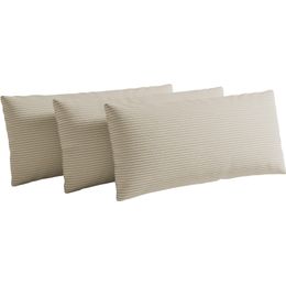 Sit & More Sofakissen SIT & MORE, B:60cm H:30cm T:12cm, beige, Stoff, Polsterauflagen, "Vanity, 2er-Set, B: 60 cm"