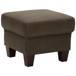 Polsterhocker OTTO HOME, B:58cm H:48cm T:58cm, gr&uuml;n, Luxus-Microfaser (100% Polyester);Struktur fein, (100% Polyester);Luxus-Microfaser Lederoptik