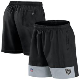 Fanatics Herren Sporthose "Fanatics Shorts Las Vegas Raiders Woven", schwarz-wei&szlig;, Gr. S, Popeline, 100% Nylon, Hosen
