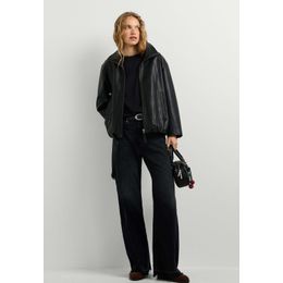 Pepe Jeans Damen Slim-fit-Jeans "flare fit jeans BELLE HW FLARE BLACK"11.5 oz schwarz, schwarz rigid den, Gr. 31, 100% Baumwolle, Jeans