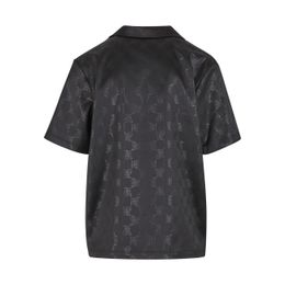 Karl Kani Herren Langarmhemd "Karl Kani Signature Aop Resort Shirt", schwarz, Gr. M, 98% Polyester, 2% Elasthan, Hemden