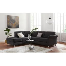 Sit & More Ecksofa SIT & MORE, B:249cm H:83cm T:221cm, grau, Wohnzimmer, Sofas, "Darwin L-Form", inklusive Federkern, wahlweise mit Kopfteilverstellung,