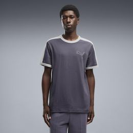 Puma Herren T-Shirt "T7 Love Of The Cat Ringer T-Shirt Herren"inky depths cr&eacute;me de mint gray, Gr. S, Obermaterial: 100% Baumwolle. Rippe: 20%