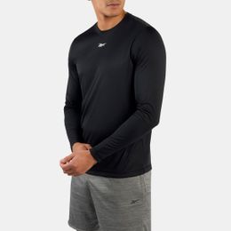 Reebok Herren T-Shirt "ID TRAIN LS TECH TEE", schwarz, Gr. L, Obermaterial: 100% Polyester, Shirts, Langarm-Design, mit Rundhalsausschnitt, ohne
