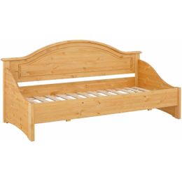 Daybett OTTO HOME, beige, Daybetten, "Konrad", stabile Konstruktion aus massiver Kiefer, mit Rollrost