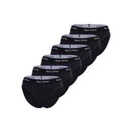 Marc O'Polo MARC O'POLO Damen Slip "Slip 6er Pack", Gr. XL, schwarz, Obermaterial: 95% Baumwolle CO(Bio). 5% Elasthan EL., Unterhosen