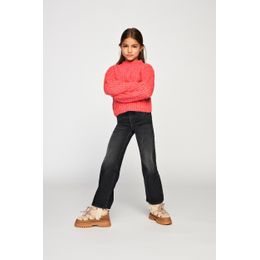 KIDS Only M&auml;dchen Weite Jeans "KOGJUICY LIFE WIDE LEG DNM DCC369", schwarz, Gr. 122, unifarben, Denim/Jeans, Obermaterial: 99% Baumwolle, 1%