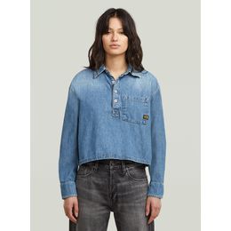 G-Star Raw G-STAR Damen Langarmshirt "Boxy Day Hemd", blau, Gr. L, Obermaterial: 100% Baumwolle, Shirts