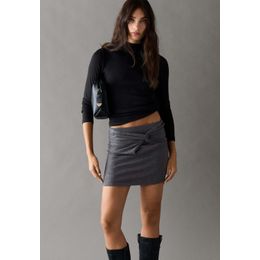 PEPE JEANS Damen A-Linien-Rock "skirt BARNA SKIRT", grau, Gr. M, 25% Polyester, 23% Lyocell, 22% Acryl, 22% Nylon, 8% Wolle, R&ouml;cke