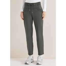 Cecil Damen Stoffhose, gr&uuml;n, Gr. XXL, unifarben, Stoff, 56% Lyocell, 41% Baumwolle, 3% Elasthan, Hosen, Middle Waist