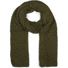 styleBREAKER Damen Strickschal "Langer Strick Schal mit Wellen Strickmuster", gr&uuml;n, Modisch, Obermaterial: 100% Polyacryl PAN., Modet&uuml;cher