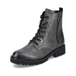 Remonte Damen Schn&uuml;rstiefelette "Remonte Stiefelette Glattleder", Gr. 37, gr&uuml;n, Glattleder, Schuhe