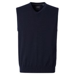 Casamoda Herren Pullunder "Casamoda Pullunder uni", blau, Gr. S, 100% Baumwolle, Pullover