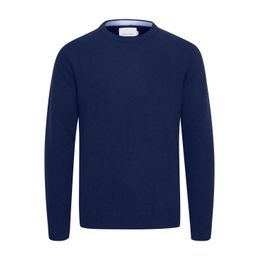 Casual Friday Herren Strickfleece-Pullover "Strickpullover CFKarl", blau, Gr. S, Obermaterial: 80% Wolle WO. 20% Polyamid PA., Pullover
