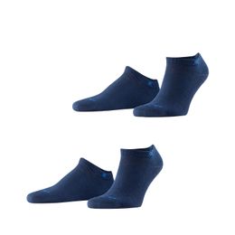 Burlington Herren Sneakersocken "Everyday 2-Pack", Gr. 40, blau, Obermaterial: 72% Baumwolle CO. 25% Polyamid PA. 3% Elasthan EL., glatt, Socken