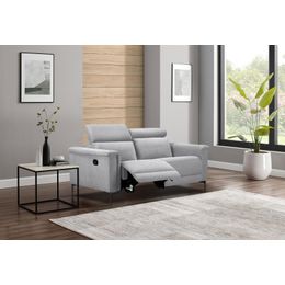 2-Sitzer OTTO HOME, B:160cm H:97cm T:100cm, grau, Webstoff 100% Polyester, Sofas, "LUND,Struktur-Bezug, 160 cm, mit Relaxfunktion und
