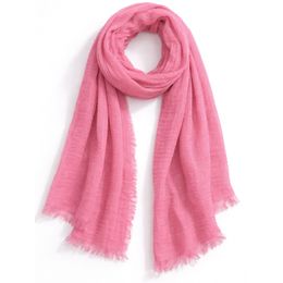 Damen Modeschal "Soft-i", pink, Basic, Collezione Alessandro, unifarben, Polyester, Modet&uuml;cher, aus super-softem Material