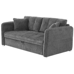 Jockenh&ouml;fer Schlafsofa, B:187cm T:105cm, grau, JOCKENH&Ouml;FER GRUPPE, Korpus: 100% Polyester;Kissen: 100% Polyester, Jugendzimmer, Sofas, "Leon, B: 147 - 187 cm,