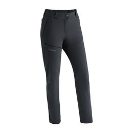 Maier Sports Damen Outdoorhose "Lulaka Wool", schwarz, Gr. 50, 85% Polyamid, 15% Elasthan, Hosen, Damen Winter Wanderhose, Funktionshose mit