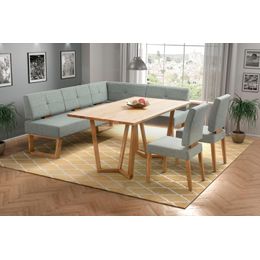 Eckbankgruppe OTTO HOME, blau, K&uuml;che, Sitzm&ouml;bel-Sets, "Ponza Eckbank K&uuml;chenbank", Sitzgruppe Esszimmer St&uuml;hle Tisch und Bank bequem gepolstert