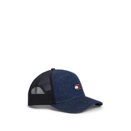 Tommy Jeans Herren Trucker Cap "TJM HERTIAGE DENIM", blau, unifarben, Denim/Jeans, Baumwolle, Caps, Regular fit mit festem Schirm