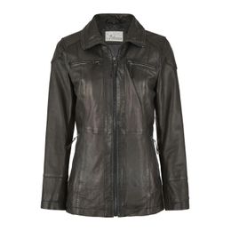 7eleven Damen Lederjacke "SEOLIVIA", schwarz, Gr. 36, uni, Obermaterial: 100% Lammleder LEL. Futter: 100% Polyester PES. 100% Polyester PES., Jacken,