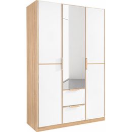 Kleiderschrank Rauch, B:136cm H:210cm T:54cm, wei&szlig;, Holzwerkstoff, Kinderzimmer, Schr&auml;nke, "Schrank Dreht&uuml;renschrank Garderobe Ankleide Schlafzimmer