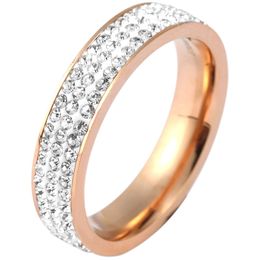 Adelia&acute;s ADELIA ́S Damen Fingerring "Damen Ring aus Edelstahl", 56, Edelstahl, rosa, Edelstahl, Fingerringe