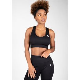 GORILLA WEAR Damen Sport-BH "Preto", Gr. S, schwarz, 90% Nylon, 10% Elasthan, unifarben, BHs, mit herausnehmbaren Polstern