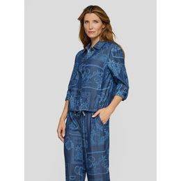 Rabe Damen Blouson "Jacke", blau, Gr. 46, gemustert, 100% Lyocell, Jacken