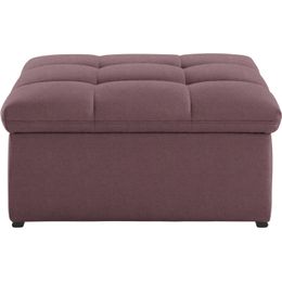 Sitzhocker DOMO collection, B:87cm H:40cm T:87cm, lila, Hocker, "Lagoa moderne Steppung im Sitz, elegant und zeitlos, B/T 87/87cm", in gro&szlig;er