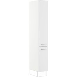 Seitenschrank IMPULS K&Uuml;CHEN, B:30cm H:205,1cm T:57,6cm, wei&szlig;, Dekorfolie, Holzwerkstoff, K&uuml;che, Schr&auml;nke, ""Valencia & Tirana", Breite/H&ouml;he: 30/205,1