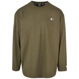 Herren Langarmshirt "Starter Black Label Herren Starter Essential Longsleeve"schwarzolive, Gr. M, STARTER Black Label, unifarben, 100% Baumwolle,