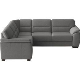 Sit & More Ecksofa SIT & MORE, B:255cm H:88cm T:225cm, grau, 100% Polyester, Wohnzimmer, Sofas, "Montego L-Form, B: 256 cm, gro&szlig;e Stoffauswahl, Komfort Sitzh&ouml;he