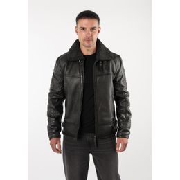 Mauritius Herren Lederjacke "MMPolarforce"vintage schwarz, Gr. M, unifarben, Obermaterial: 100% Schafsleder. Futter: 100% Polyester. &Auml;rmelfutter:
