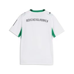 Puma Jungen Fu&szlig;balltrikot "BMG HOME JERSEY REPLICA JR"Puma wei&szlig;, archive gr&uuml;n, Gr. 152, bedruckt, Web, Obermaterial: 100% Polyester, Trikots, f&uuml;r