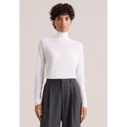 Seidensticker Damen Strickpullover, wei&szlig;, Gr. XS, unifarben, 90% Baumwolle, 10% Seide, Pullover, 1/1 Rollkragen Uni