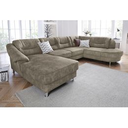 Sit & More Wohnlandschaft SIT & MORE, B:333cm H:86cm T:205cm, grau, Struktur (100% Polypropylen);Bedruckte Microfaser (100% Polyester);Luxus-Microfaser ALTARA