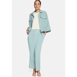 Zero Damen Regular-fit-Jeans "Damen mit G&uuml;rtel", blau, Gr. 40, Obermaterial: 100% Polyester, Jeans