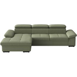 Sit & More Ecksofa SIT & MORE, B:260cm H:73cm T:174cm, gr&uuml;n, 95% Polyester, 5% Polyamid, Wohnzimmer, Sofas, "Viola, L-Form, B: 260 cm", optional