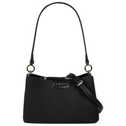 Bugatti Damen Umh&auml;ngetasche "LEAH", schwarz, Polyurethan (PU), unifarben, Taschen