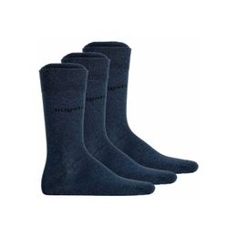 Bugatti Herren Kurzsocken "Socken 3er Pack", Gr. 43, blau, Obermaterial: 78% Baumwolle CO. 20% Polyamid PA. 2% Elasthan EL., Socken