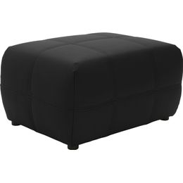 Hocker DOMO collection, B:80cm H:42cm T:60cm, schwarz, Luxus-Kunstleder;100% Polyurethan, Wohnzimmer, Hocker, "BRANDON, komfortabel", kleine
