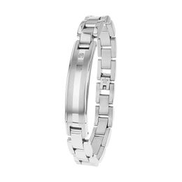 Amor Herren Armband, 22cm, Edelstahl, silber, Edelstahl, Armb&auml;nder, mit Zirkonia (synth.)